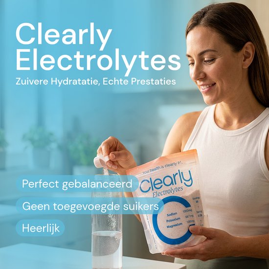 Clearly Electrolytes Framboos – Elektrolyten Poeder – 60 Porties Zonder ...