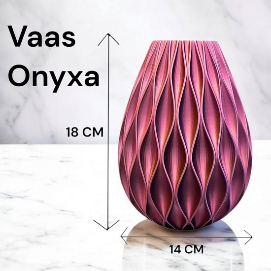Layerzz - Droogbloemen vaas - Onyxa - 3D geprint - Duurzaam ...