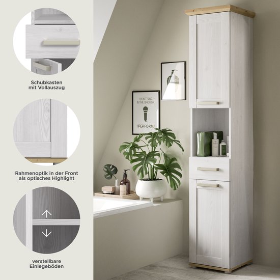 xonox.home hoge kast Verona Sibiu lariks imitatie 39x187x34 cm | bol