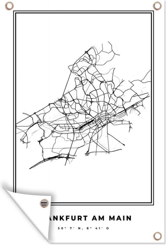 Tuinposters buiten Stadskaart – Plattegrond – Duitsland – Zwart Wit ...