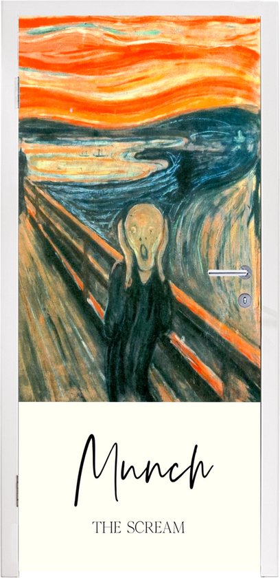 Deursticker De schreeuw - Edvard Munch - Oude meesters - 80x215 cm ...
