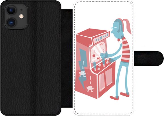 Bookcase iPhone 11 telefoonhoesje - Gamer - Arcade - Retro - Tekening ...