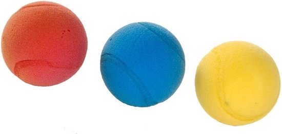 Foam/soft ballen - 6x stuks - gekleurd - Dia 7 cm - tennis - ballen ...