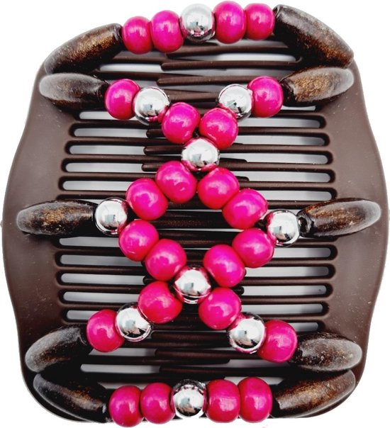 Haarspeld EZ Comb Magische Haarklem Kralen Fuchsia Roze | bol.com