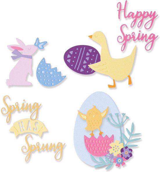 Sizzix Thinlits Snijmal set - Spring has sprung | bol