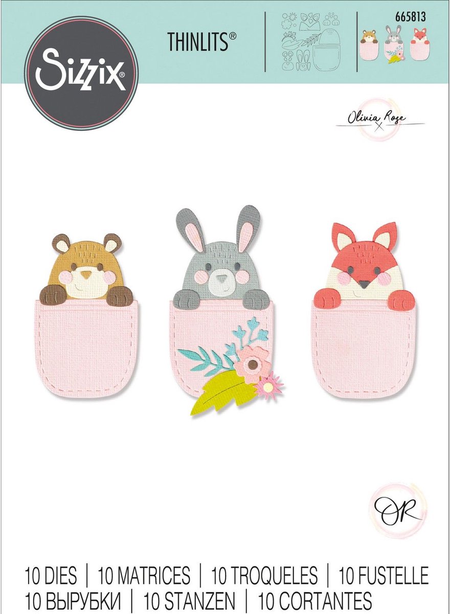 Sizzix Thinlits Snijmal set - Pocket pals | bol.com