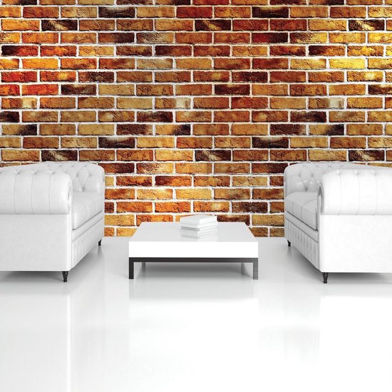 Fotobehang - Vlies Behang - Bakstenen Muur - 254 x 184 cm | bol