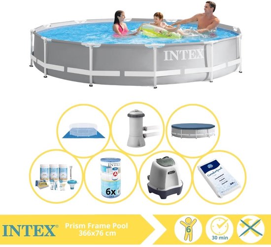 Piscine Intex Prism Frame - Piscine hors sol - 366x76 cm - Comprenant ...