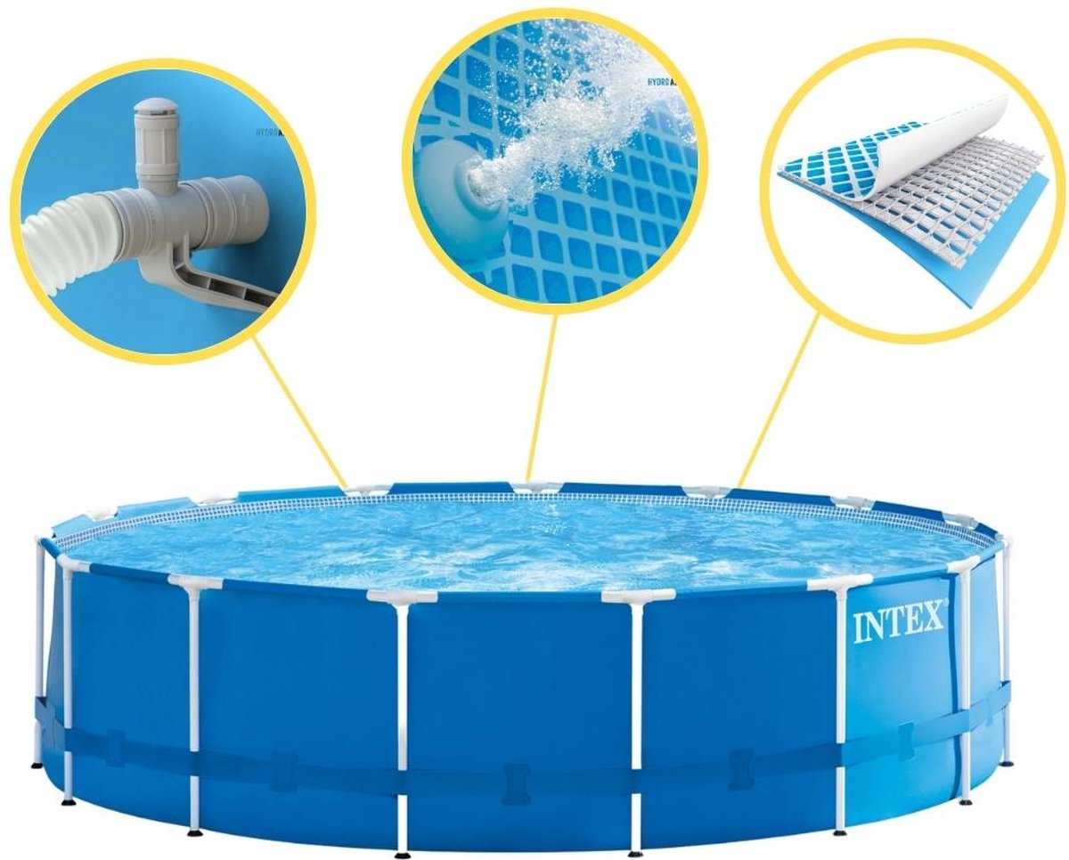 Piscine à ossature Métal Intex - Piscine hors sol - 457 x 122 cm - Comprend un kit... | bol.com