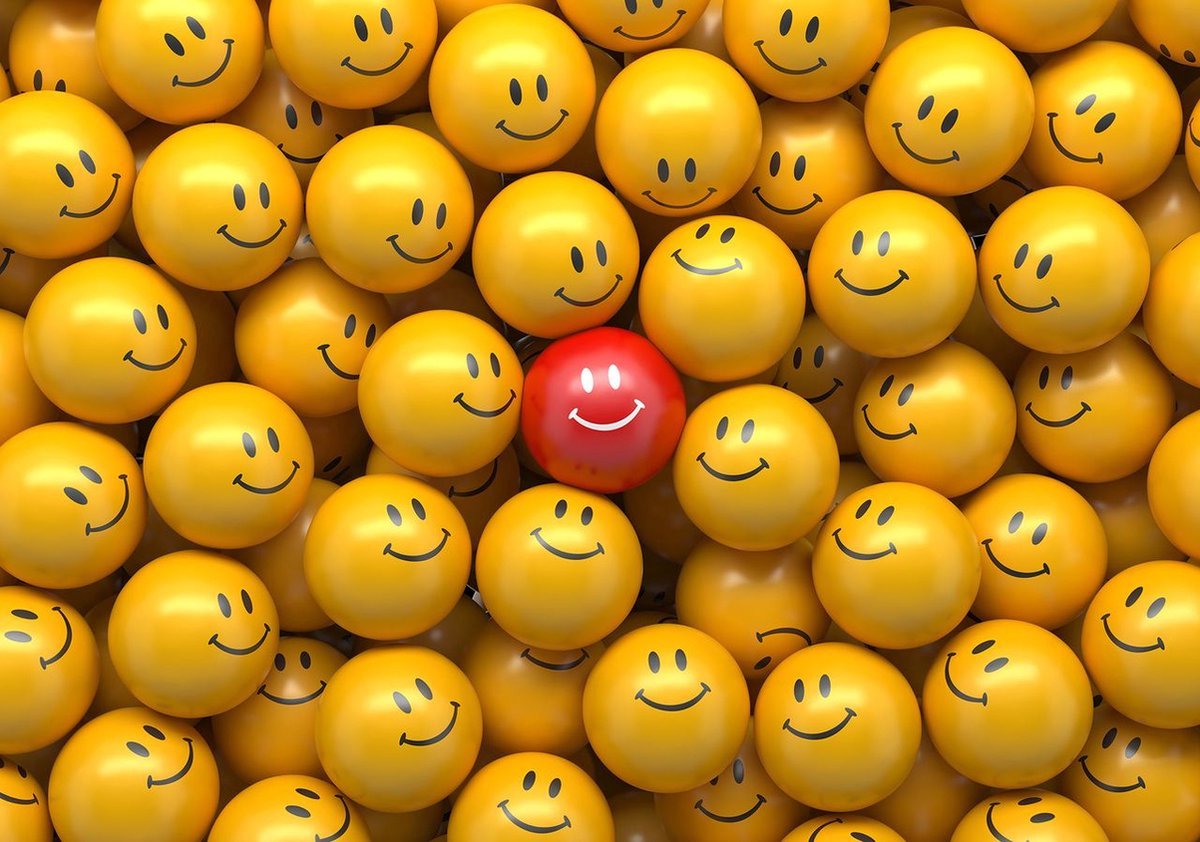 Fotobehang - Vlies Behang - Smileys 3D - Blije Emoticons - 416 x 254 cm ...