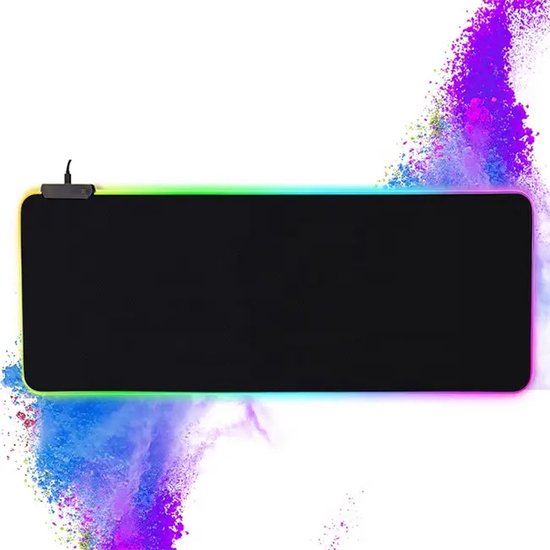 RGB Gaming Muismat XXL 80x30cm | LED Verlichting Muismat | Anti-Slip ...