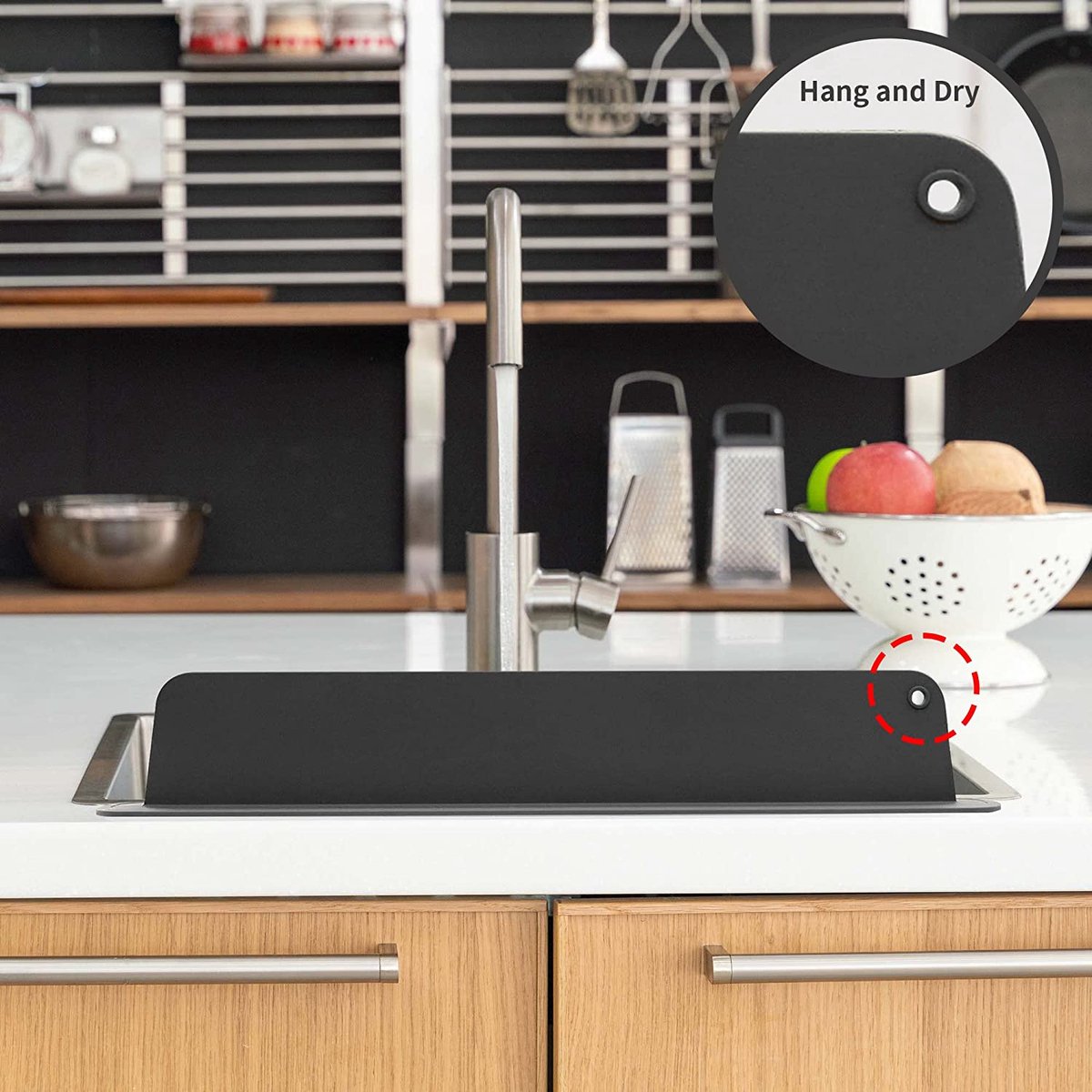 Sink Splash Guard - Premium Silicone Splash Guard voor keuken, badkamer ...