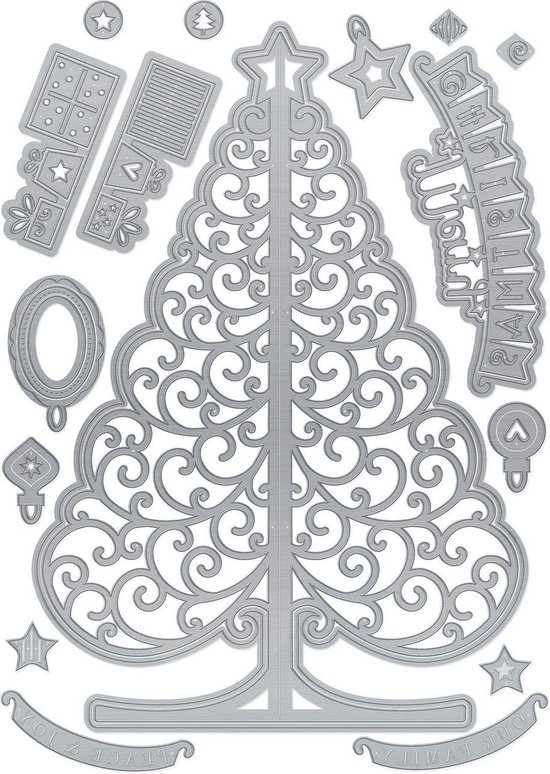 Tonic Studios Dimensions Festive Family Tree die set | bol