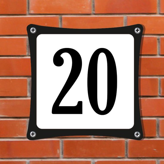 Plaque d'immatriculation Namengigant Look émaillé - Chiffre 20 ...