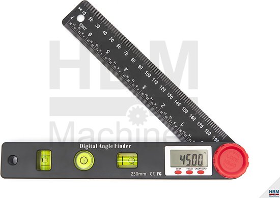 HBM Digitale Hoekmeter 195 mm - 4 in 1 Digitale Blokhaak Zweihaak ...