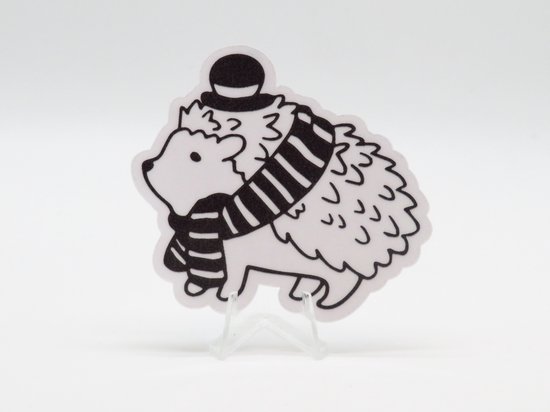 Modieuze Egel Sticker - Dieren in het Dagelijks Leven | Vera's Arts ...