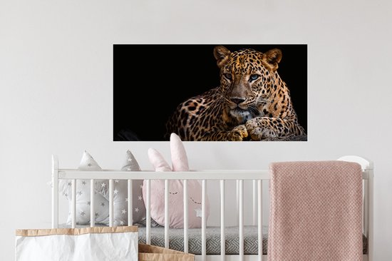 Muurstickers - Sticker Folie - Wilde dieren - Panter - Portret - Zwart - Dieren -... | bol
