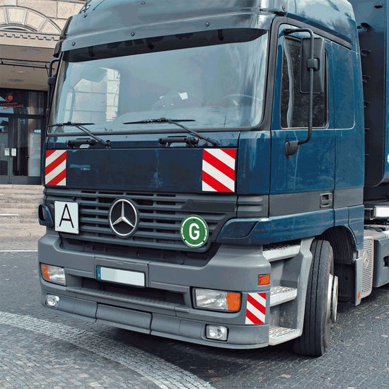 Rood witte markering vrachtwagen - retroreflecterende folie Type C2 ...