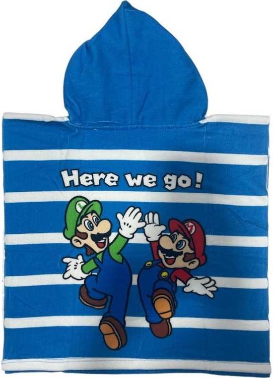 Super Mario badponcho - 100 x 50 cm. - Mario Bros poncho handdoek ...