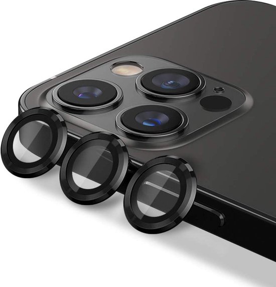 Casemania Camera Lens Glas voor Apple iPhone 12 Pro - Gehard Glas Camera Protector - Zwart | bol.com