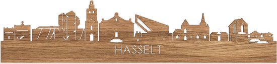 Skyline Hasselt Eikenhout - 80 cm - Woondecoratie - Wanddecoratie ...