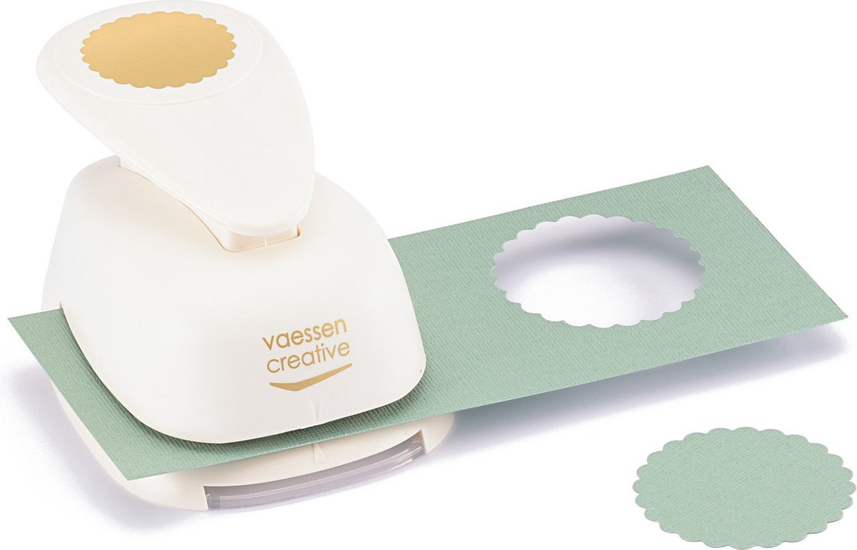 Vaessen Creative Figuurpons - Rond- Cirkel met Sierrand - Formaat XL | bol