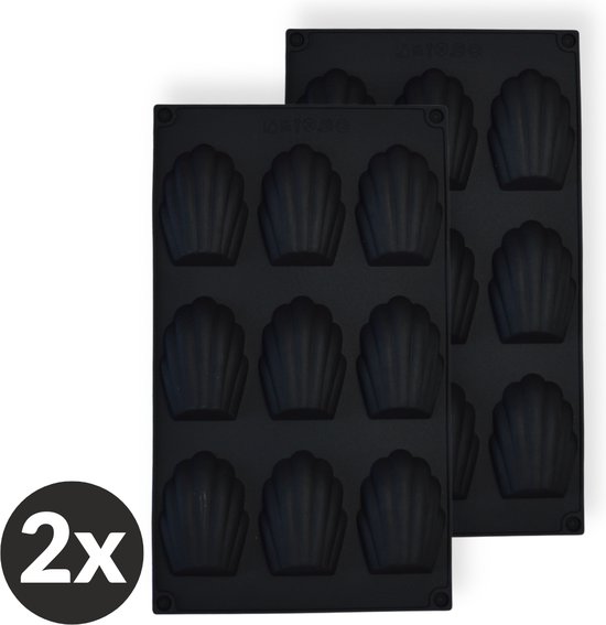 Keufens Madeleine bakvorm - Set van 2 - 18 Schelpvormpjes - Siliconen ...