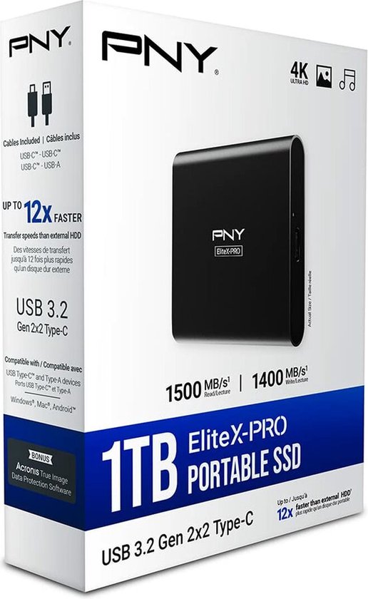 External Hard Drive PNY X-Pro 1 TB SSD | bol
