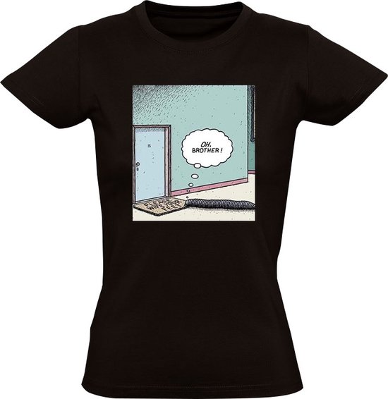 Duizendpoot moet voeten vegen Dames T-shirt - deurmat - grappig | bol