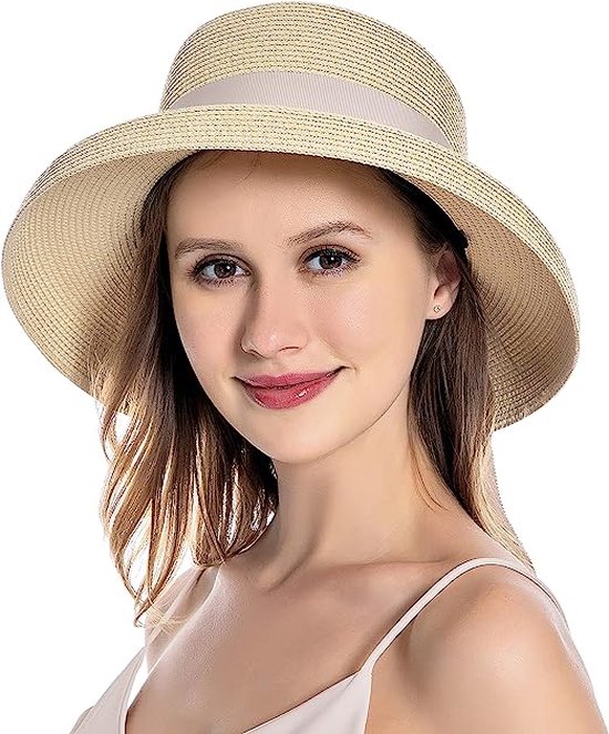 Zonnehoed Dames - Zomerhoed - Strohoed UV - Strandhoed - Hoed voor ...