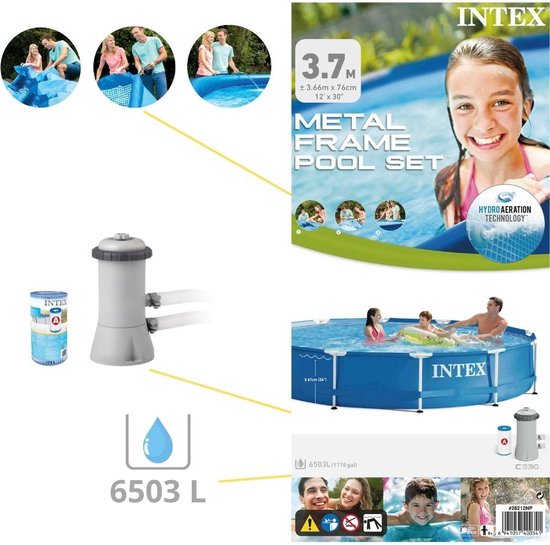 Piscine à ossature Métal Intex - Piscine hors sol - 366x76 cm - Y ...