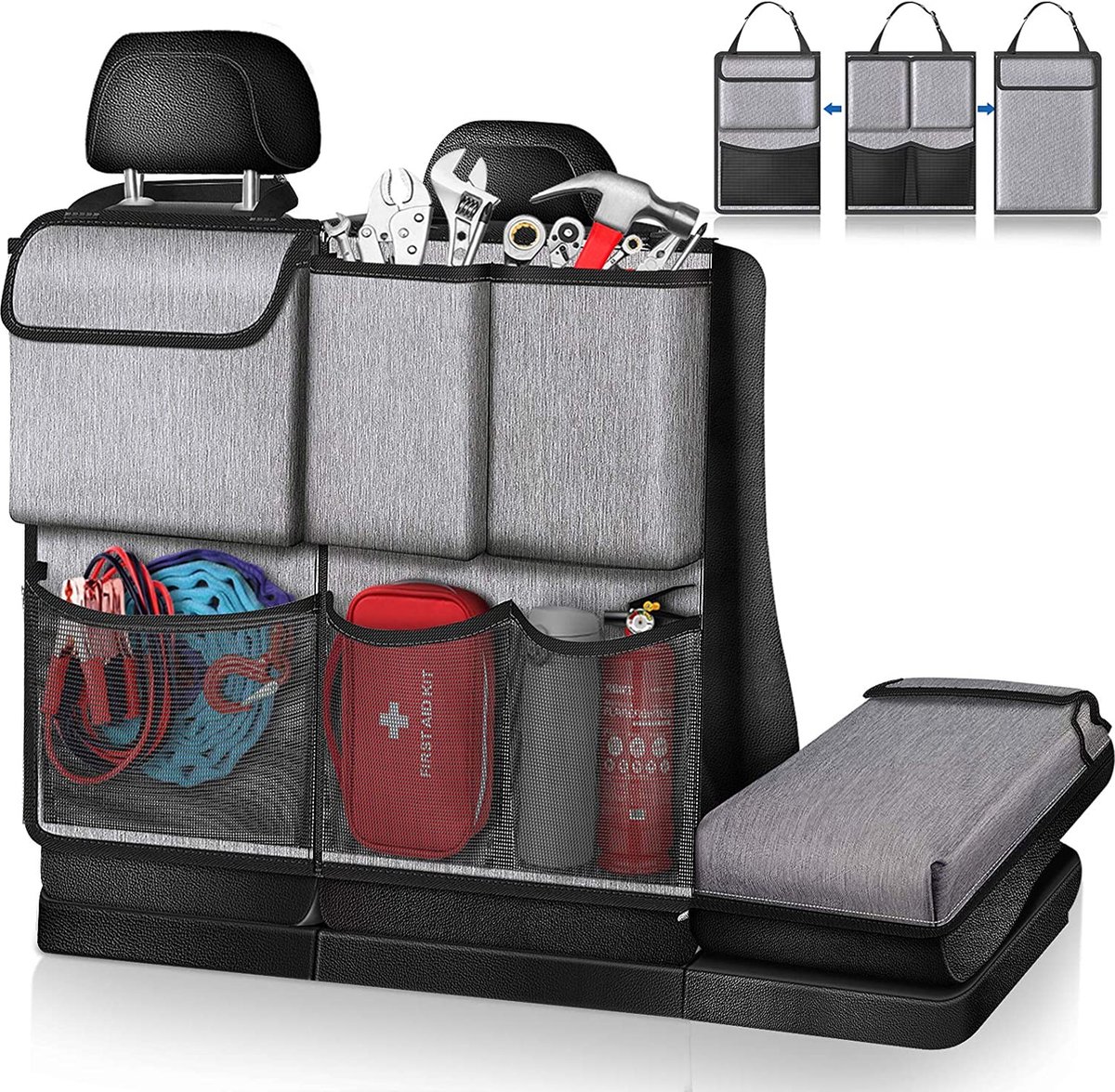 Car Boot Organizer, afneembare rugleuning hangende organizers met ...