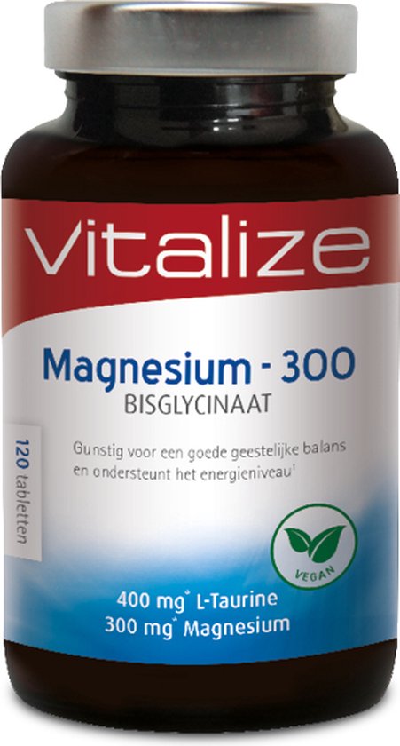 Magnesium - 300 Bisglycinaat 120 tabletten - Gunstig voor een goede ...