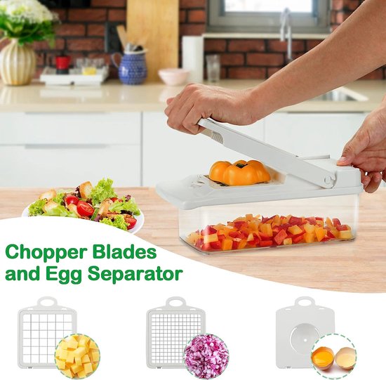 Trancheuse à légumes multifonctionnelle, mandoline 15 en 1, trancheuse ...