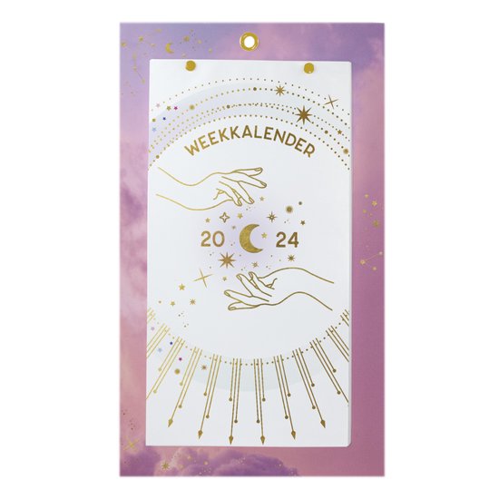 Kalender - 2024 - Stardust - Weekkalender op schild | bol