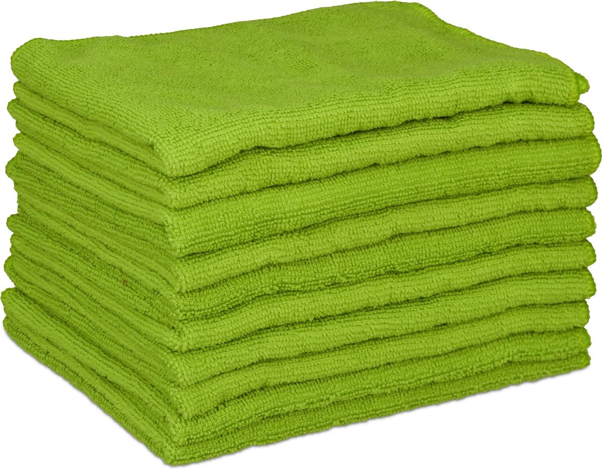 Relaxdays Microvezeldoek set van 10 - microvezeldoekjes - wonderdoekjes ...
