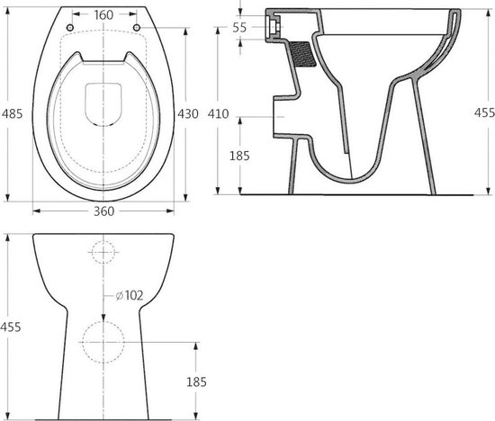 vidaXL 7 cm Toilettes surélevée soft Fermer Rimless en céramique noire ...