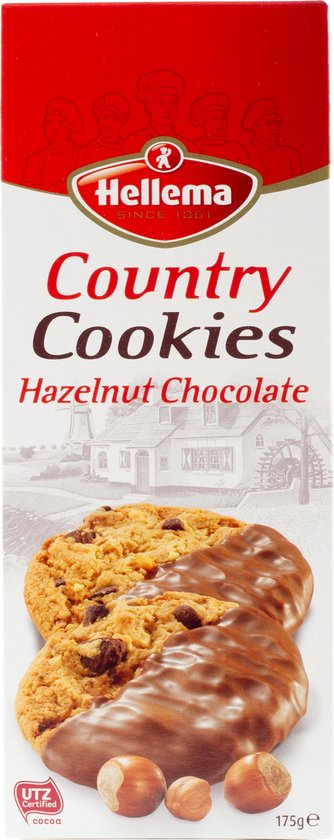 Hellema Country Cookies Hazelnoot Chocolade - Gebakken met de beste ...