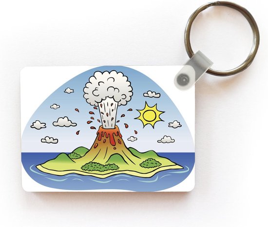 Keychain Volcano Eruption Illustration - Une illustration d'une ...