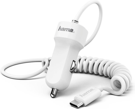 Hama Auto-oplader USB Type-C 2,4 A Wit | bol.com
