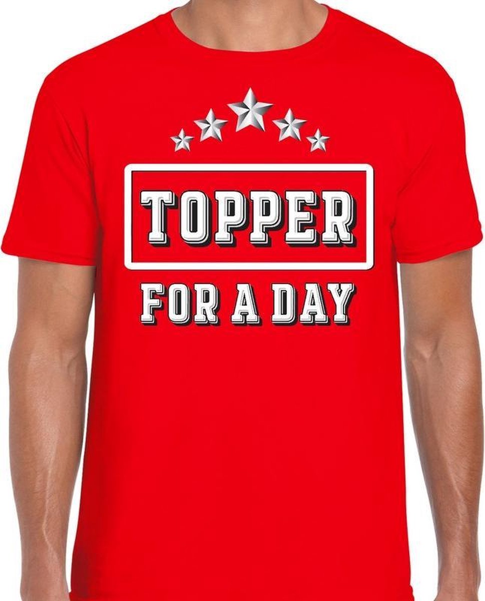 Topper for a day concert t-shirt voor de Toppers rood heren - feest ...