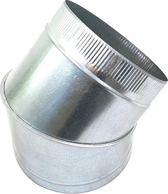 Bocht 45° Gegalvaniseerd 0.8mm (250mm) | bol