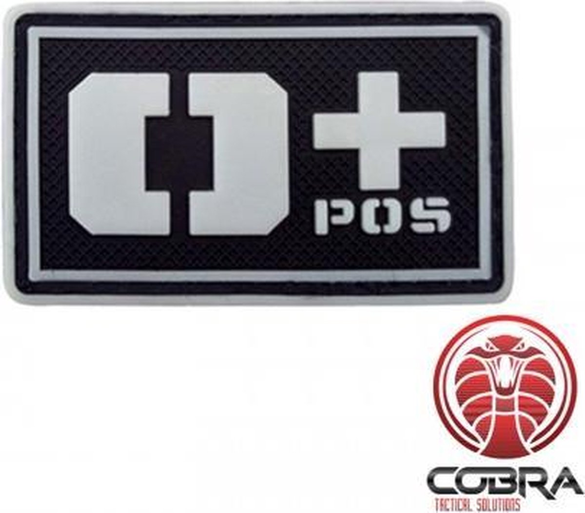 O+ POS bloedgroep 3D PVC Militaire patch embleem fluo met klittenband | bol.com