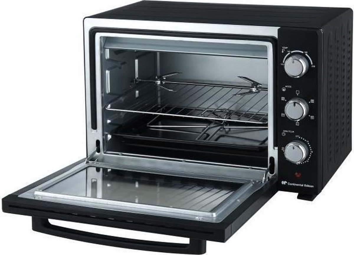 CONTINENTAL EDISON CEMF46B2 - Elektrische minifour 46L zwart - 1800W - Rotissoire -... | bol.com