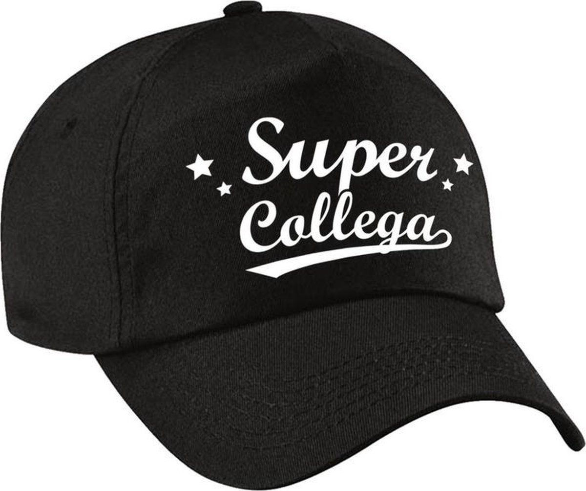 Super collega cadeau pet / baseball cap zwart voor dames en heren ...