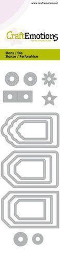 CraftEmotions Die - label variatie 9 stuks Card 5x15cm - 14,5cm | bol.com