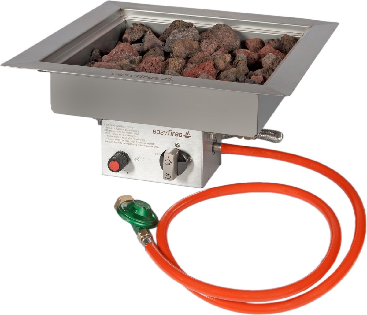 Easyfires inbouw brander vierkant 40x40 cm | bol.com