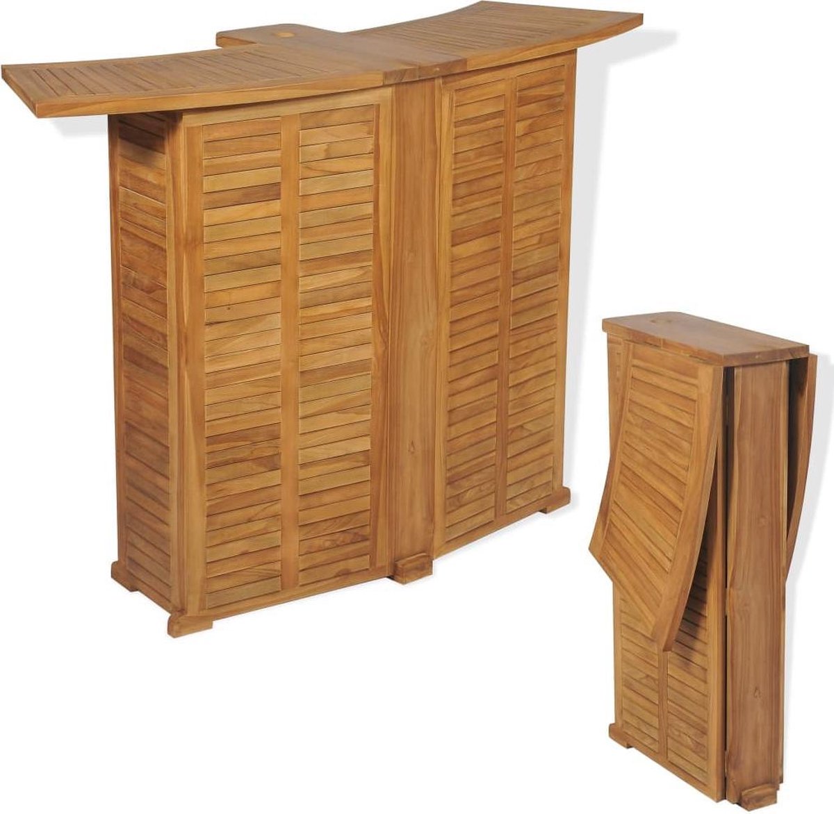 Bartafel inklapbaar 155x53x105 cm massief teakhout | bol.com