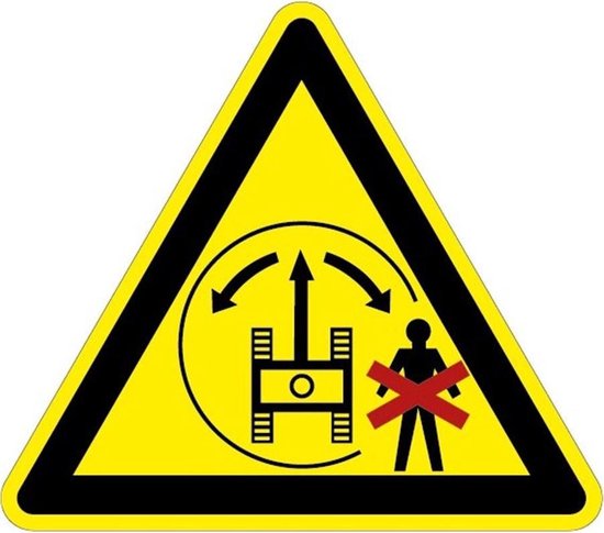 Waarschuwingsbord draaicirkel - dibond 300 mm | bol