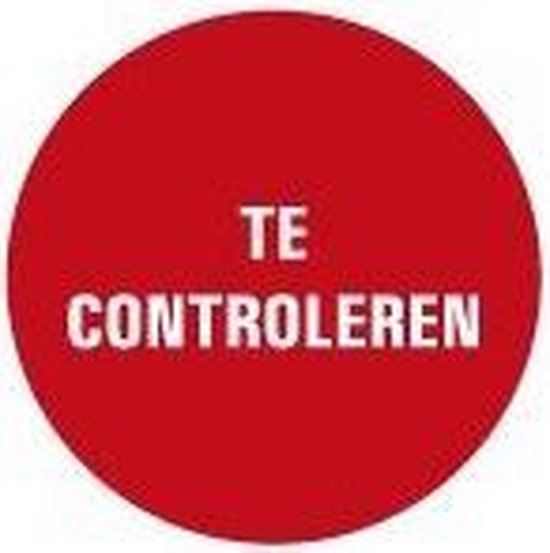 Te controleren sticker, op vel 30 mm - 18 per kaart | bol.com